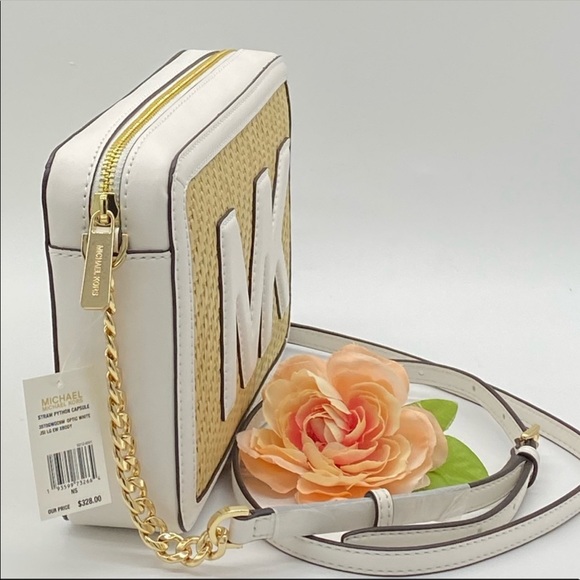 Michael Kors | Bags | Michael Kors Straw Python Capsule Jsi Lg Ew Xbody ...